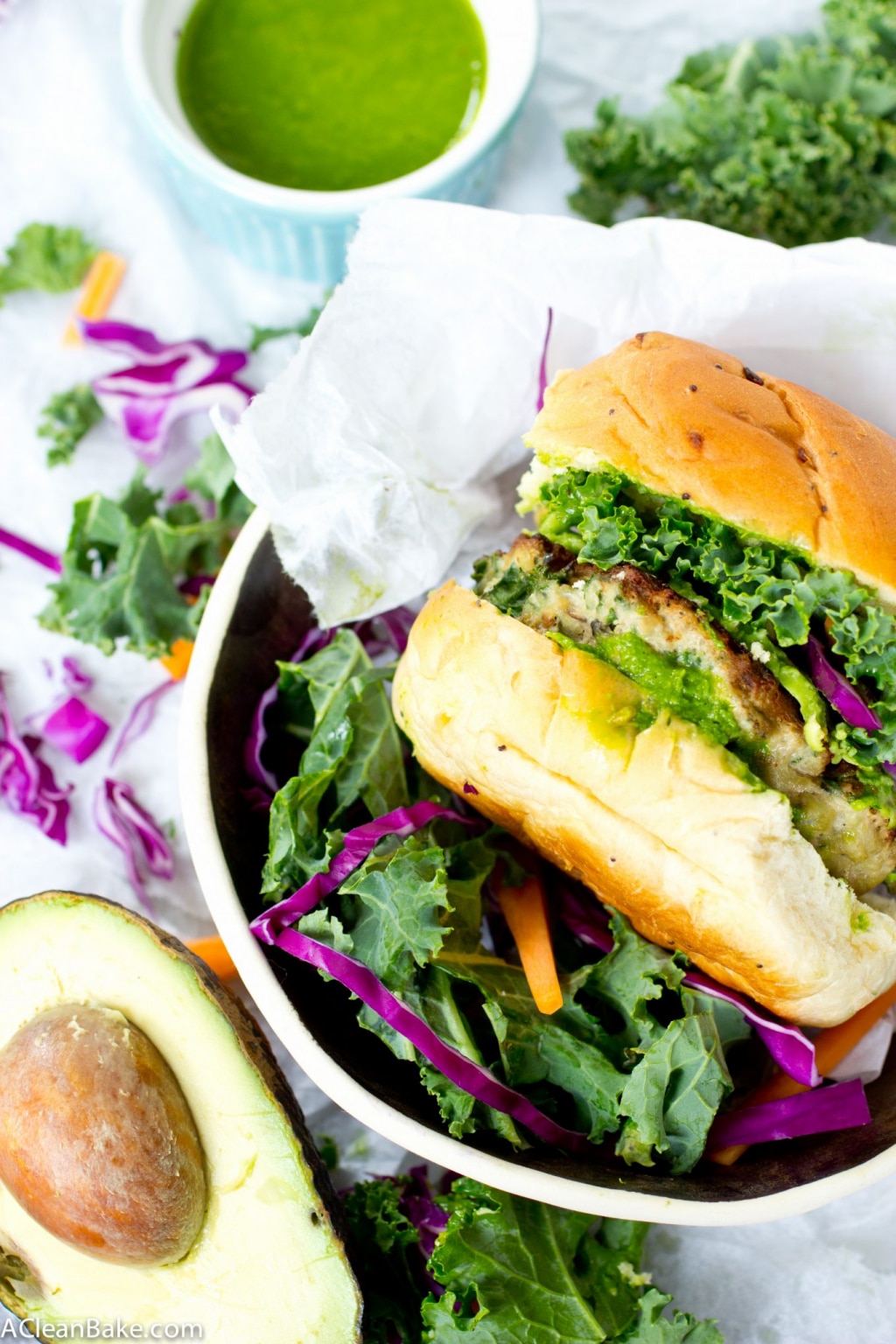 Mushroom and Kale Turkey Burger