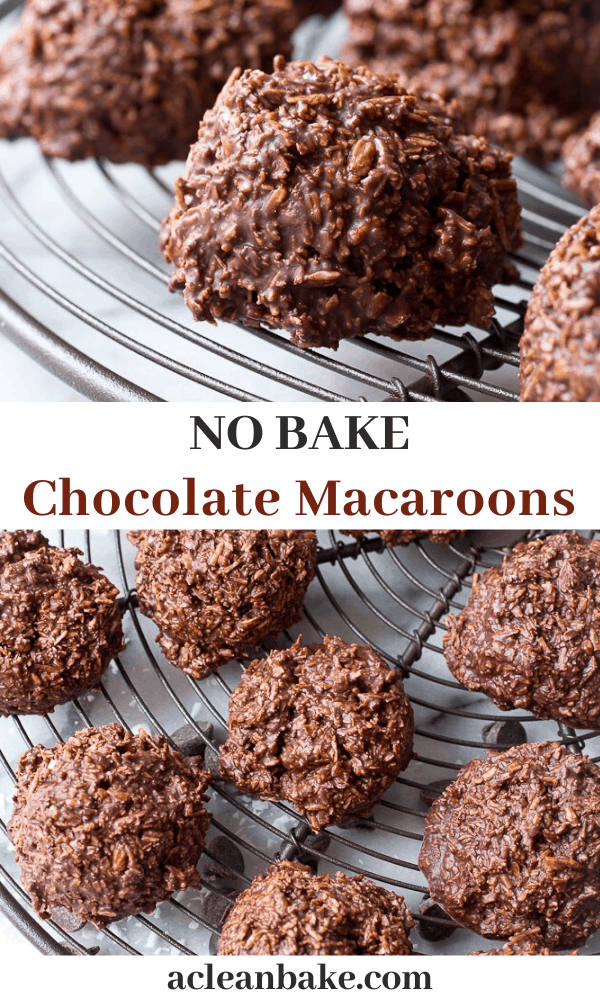 No-Bake Chocolate Macaroons (Gluten Free, Vegan, Paleo)