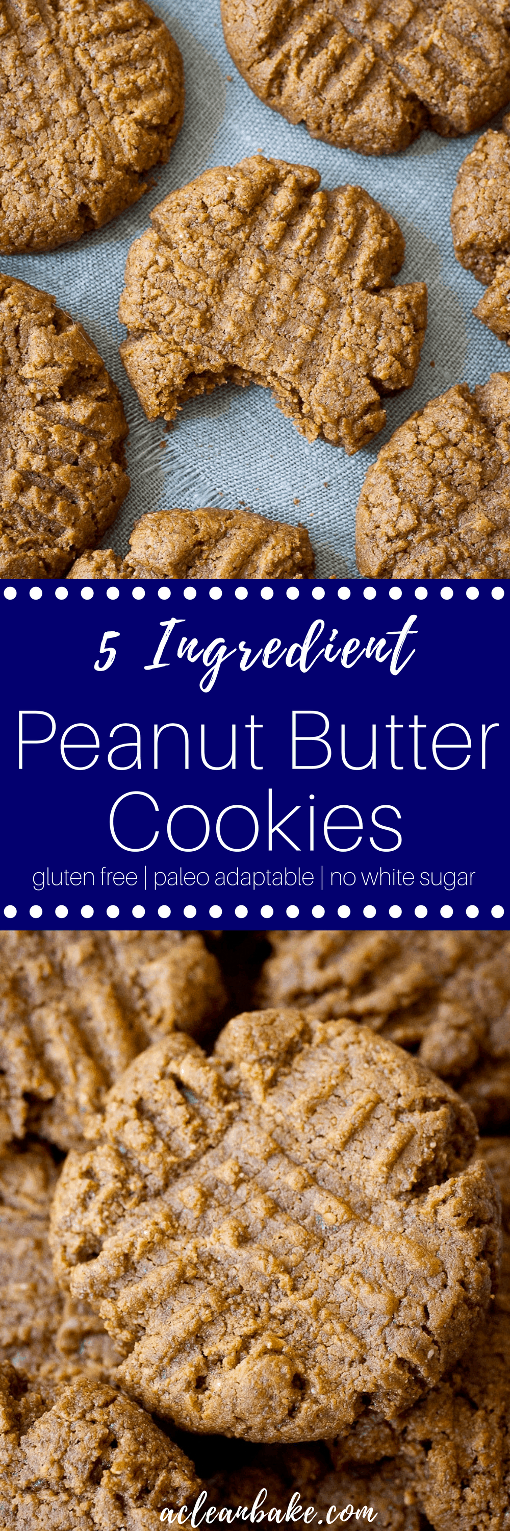 5-Ingredient Peanut Butter Cookies