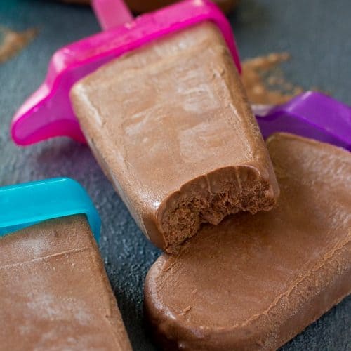 Naturally-Sweetened and Dairy-Free Fudgesicles (vegan & paleo)