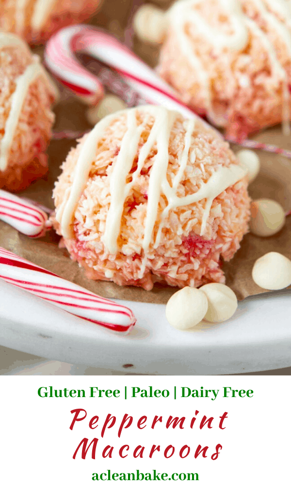 Peppermint Macaroons (Gluten free and Paleo-Friendly)