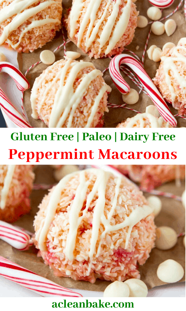 Peppermint Macaroons (Gluten free and Paleo-Friendly)