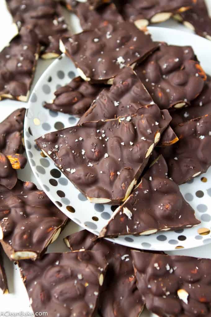 Toasted Almond Chocolate Bark (only 3 ingredients!)