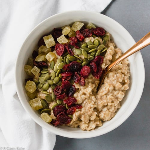 Refrigerator Oatmeal (Gluten free & vegan) | A Clean Bake