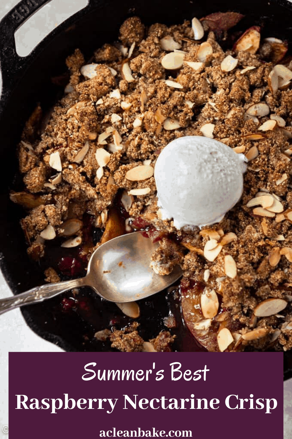 Raspberry Nectarine Crisp (Gluten Free, Vegan, and Paleo)