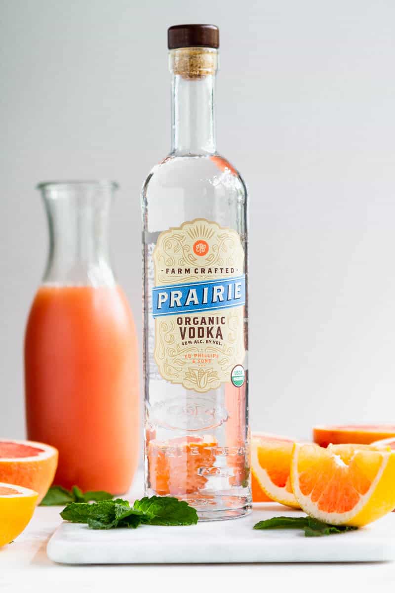 Grapefruit Mint Vodka Spritz | A Clean Bake