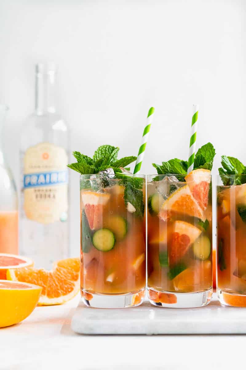 Grapefruit Mint Vodka Spritz - A Clean Bake