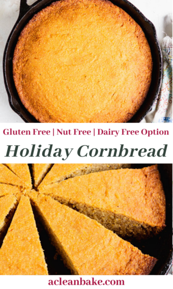 Gluten Free Skillet Cornbread | A Clean Bake